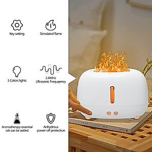 Wokuya Cute Desktop Humidifier, Cool Mist Humidifiers for Bedroom,Multi Color Lights, Ultra Quiet Operation, Auto Shut-Off, Desk Mini Air Humidifiers for Home Office(Cat, Purple)