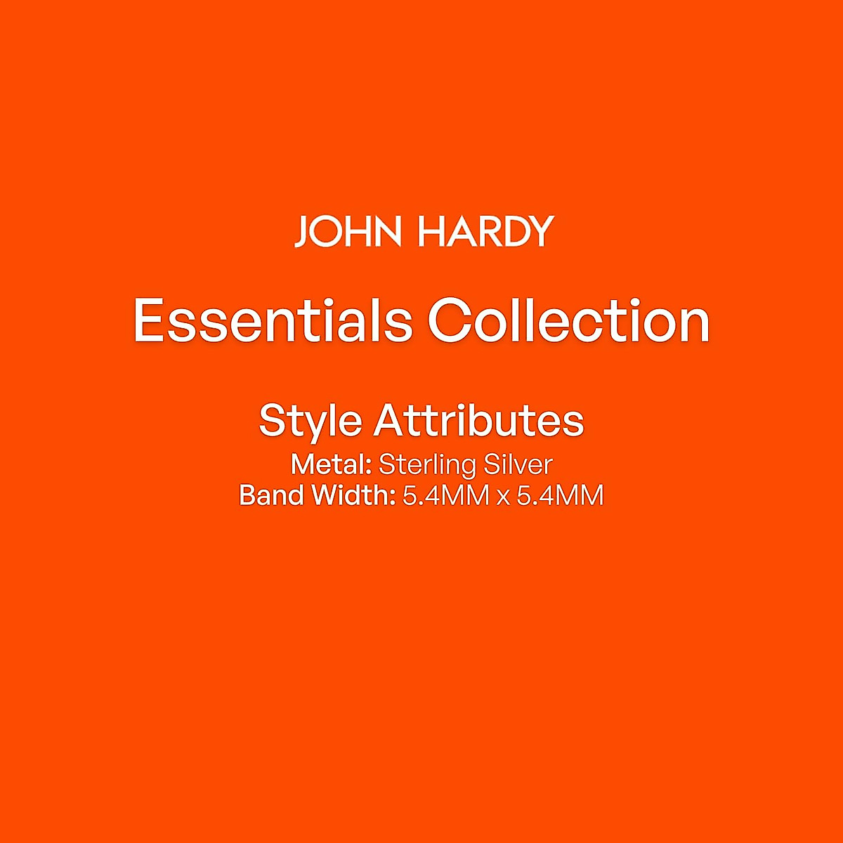 John Hardy Classic Chain Silver 2.5mm Mini Chain Ring (Sterling Silver, 7)