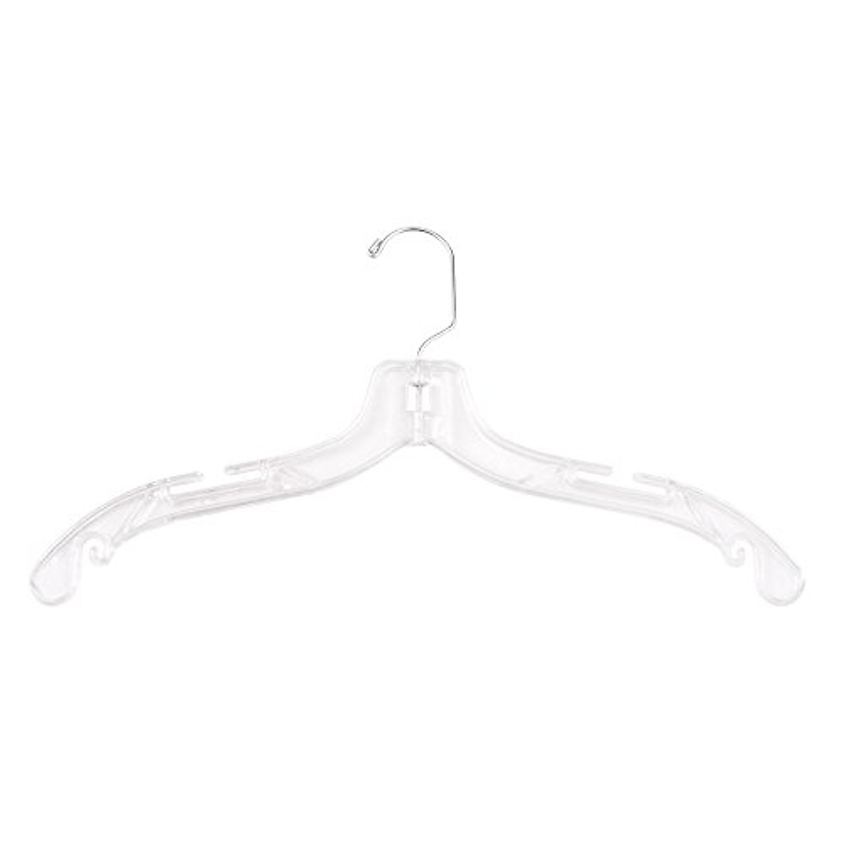 NAHANCO 405WW Plastic Bridal Hangers, Jumbo Weight, 17", Clear (Pack of 100)