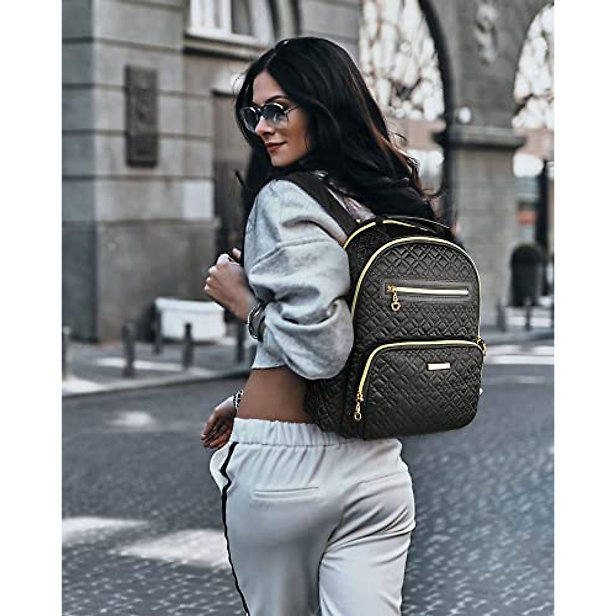 Small Backpack for Women，Mini Purses Backpack for Girl Fashion Backpacks Carry On Travel Casual Lightweight Daypack for Ladies College Teen Girls - Black