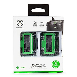 PowerA Play & Charge Kit for Xbox, Wireless Controller Charging, Charge, Rechargeable Battery, Xbox Series X|S, Xbox One - Xbox Series X