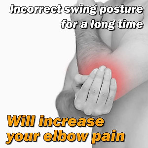 SAEBEL Golf Training Aid Elbow Brace Corrector with Tick Sound Notification for Men Women Correct Swing Posture