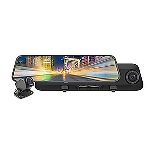 Acumen XR10 4K 12" Mirror Dash Cam Backup Camera, 4K Front+1080p Rear , Wi-Fi Direct & App Control, WDR, GPS Antenna, G-Sensor, Parking Mode, Free 64GB SD Card