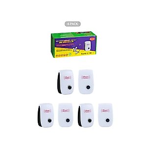 WTHSY Ultrasonic pest Repeller 6 Pack, Ultrasonic Mosquito Repellent, Repels Mosquitoes,mice,Flies,Cockroaches, 6pack, Plug and Play,Multifunctional pest Repeller