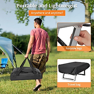 Takywep Pizza Oven Outdoor, 12" Outdoor Pizza Ovens, Portable Gas Propane Pizza Oven, Stainless Steel Outdoor Cooking Pizza Maker for Backyard Outdoor Kitchen