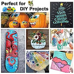 24 Colors Acrylic Paint Pens, Dual Tip Pens With Medium Tip and Brush Tip, Paint Markers for Rock Painting, Ceramic, Wood, Plastic, Calligraphy, Scrapbooking, Brush Lettering, Card Making, DIY Crafts