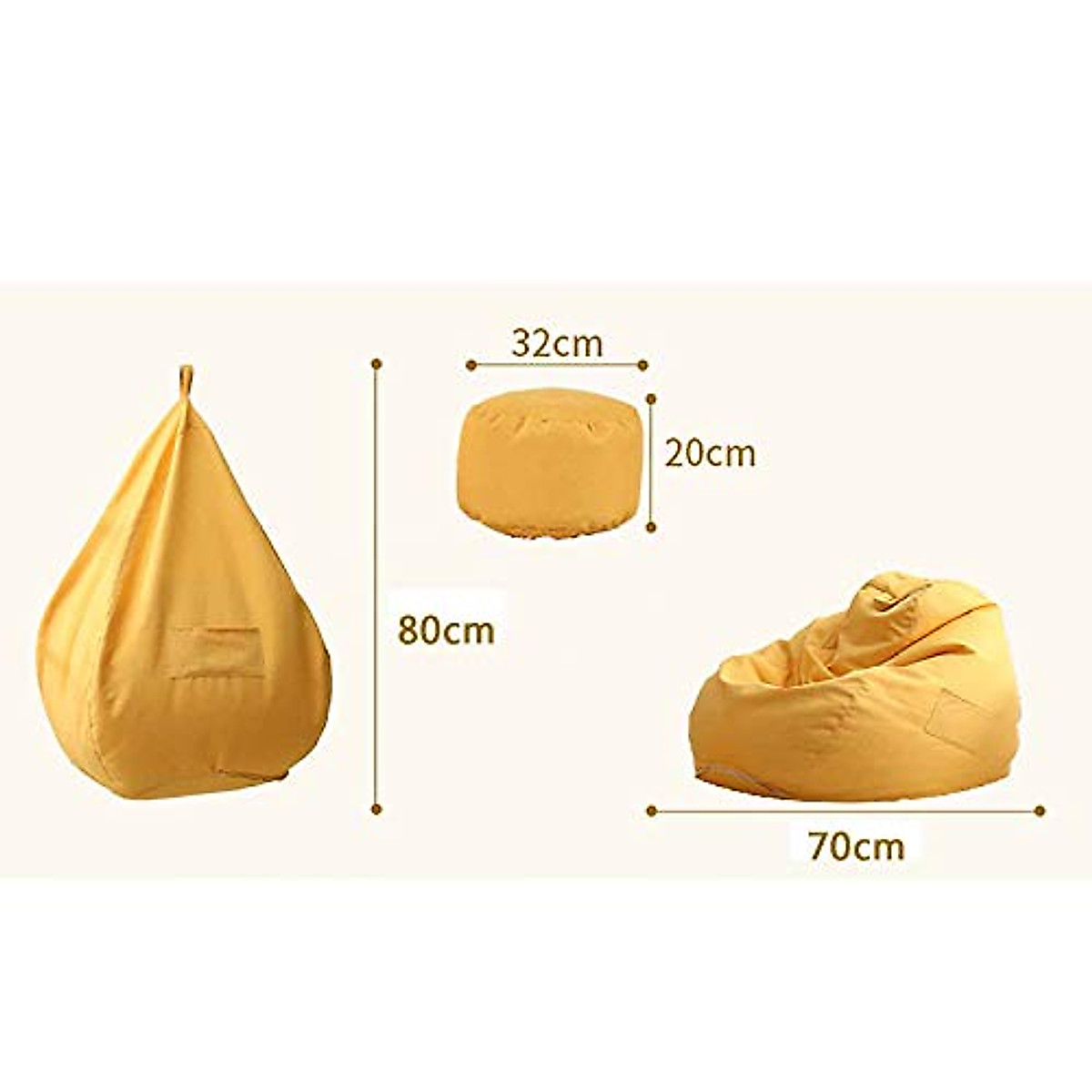 Lazy Sofa, Long Sitting Does Not Collapse, Easy to Clean, Independent Liner Creative Small Apartment Living Room Hotel Leisure Fabric Settee Chair,7080cm