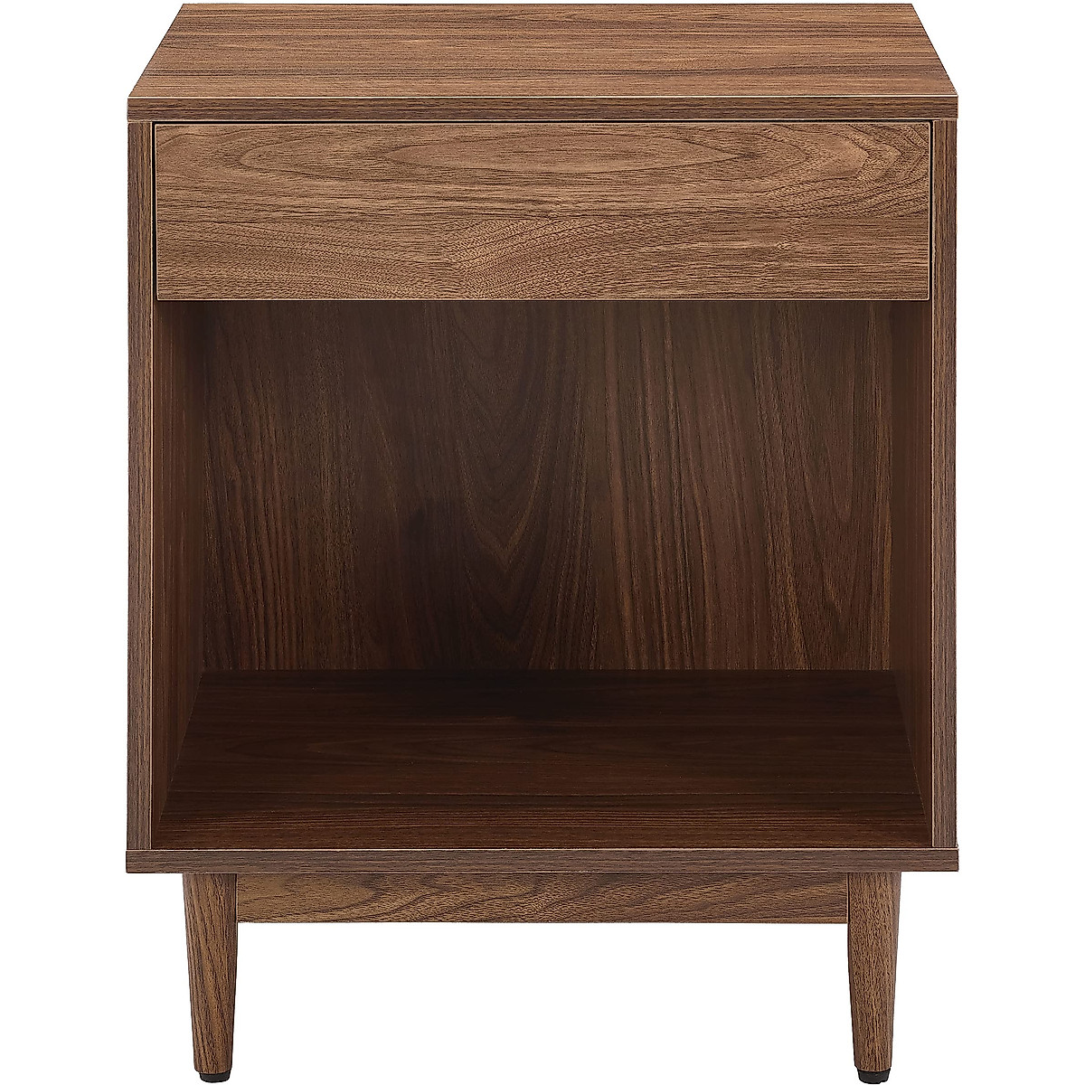 Crosley Furniture CF1117-WA Liam Mid-Century Record Storage End Table, Walnut