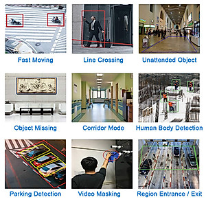 GW Security Smart AI 16 Channel H.265 PoE NVR Ultra-HD 4K (3840x2160) Security Camera System with 8 x 4K (8MP) 2160P Face Recognition/Human/Vehicle Detection Outdoor Indoor Microphone Dome IP Camera