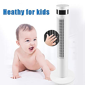 Antarctic Star Tower Fan Portable Electric Oscillating Fan Quiet Cooling Remote Control Standing Bladeless Floor Fans 3 Speeds Wind Modes Timer Bedroom Office (36 inch, White)