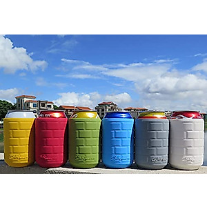 Soft Silicone Sleeves Insulators for Standard Soda/Beverage/Beer Can, 12OZ Standard Can Cold Insulating Covers, Soda Sleeves Coolers Holder, Non-slip Beverage Can Coolier Sleeves (Gray)