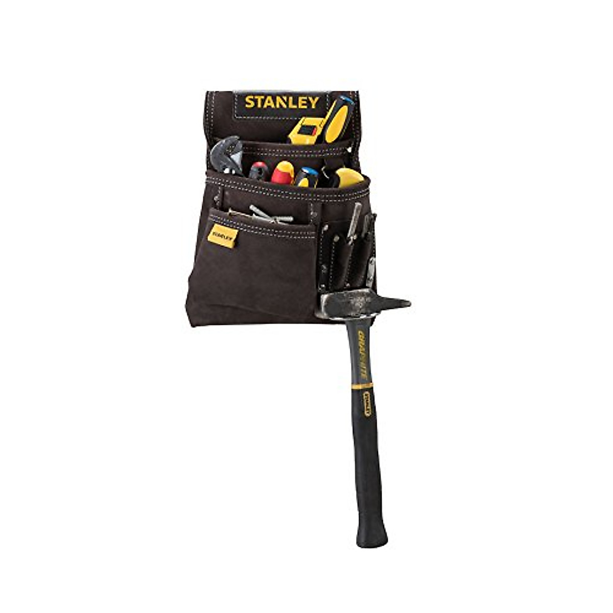 STANLEY STST1-80114 Leather Nail and Hammer Pouch - Black