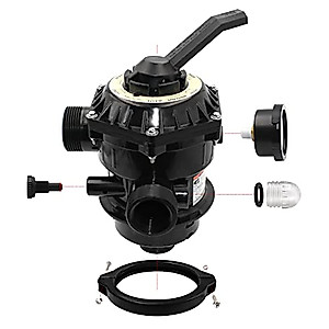 RDIYIN 262506 1-1/2-Inch 6-Way Clamp Style Valve,Compatible with Pool and Spa Sand Filter,Aftermarket Part.