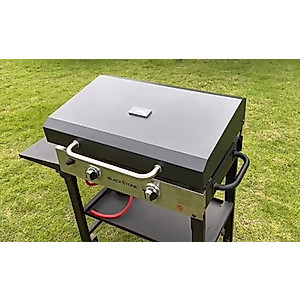 Hinged Lid for Blackstone Griddle 28 Inch, Griddle Hard Cover with Thermometer for Blackstone Griddle Grill 1517 1853 1605 1856 & 28 Inch Black Griddle Hood