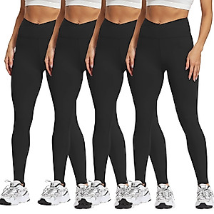 Natural Feelings Buttercloud Cross Waist Leggings for Women High Waist Cross Leggings Yoga Workout PantsTight