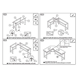 Modern Computer Desk Gaming Desk PC Office L Shaped Desk with Free CPU Stand, Best Wood Steel Home Large Work Space Corner Study Desk Workstation, Space-Saving, Easy to Assemble, Super Durable - Black