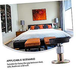 Holibanna 3pcs Bed Shake stabilizer Bed Anti Tool Threaded Bed Frame Bed Frame Anti Collision Stop Mattress Tool Bed Frame Fixer Bed Wall Stopper Wall Door Stopper Hardware Adjustable Iron