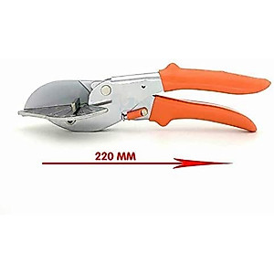 Multi Angle Miter Shear Cutter Hand Tools,45-135 Degree Adjustable Angle Scissors Trim Shears Tools with 2 Extra Spare Blades (Orange)