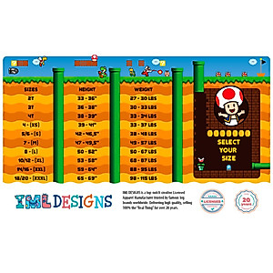 Nintendo Super Mario Bomber Jacket for Boys, Mario and Luigi Bomber Jacket (Mario Blue, Size 7)