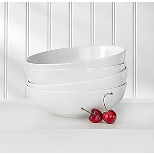 Euro Ceramica Essential Collection Porcelain Dinnerware and Serveware, 16 Piece Dinnerware Set, Service for 4, Classic White