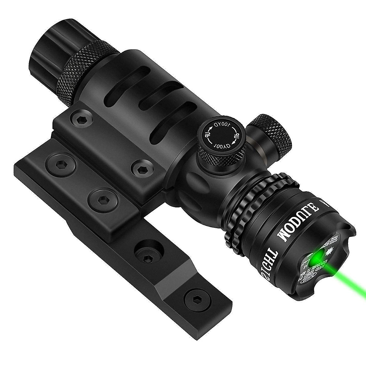EZshoot BoreSighter for 0.177 to 0.54 Caliber Rifles Handgun and Green Laser Sight with Rail Mount - Include Barrel Mount Cable Switch