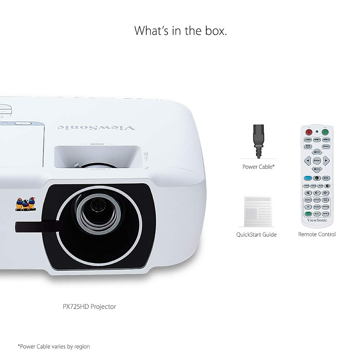 ViewSonic 1080p Projector with Rgbrgb Rec 709 DLP 3D Dual HDMI 22, 000: 1 Contrast and Low Input Lag for Home Theater and Gaming (PX725HD)