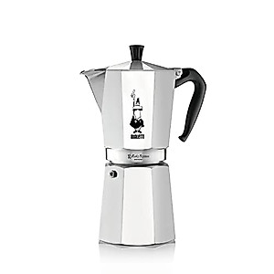 Bialetti - Moka Express: Iconic Stovetop Espresso Maker, Makes Real Italian Coffee, Moka Pot 18 Cups (27 Oz - 810 Ml), Aluminium, Silver