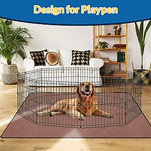 Barpor 48" x 66" Washable Dog Pee Pads Reusable Non-Slip - Puppy Pads Indoor Potty Training Leakproof, Whelping Pads for Floor, Bed, Crate, Cadges, Playpen, Couch Waterproof, Coffee