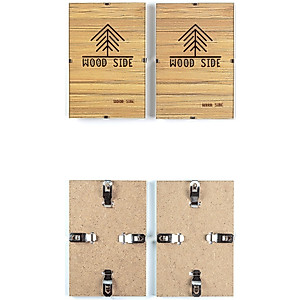 WOOD SIDE ORBIS Glass Clip Picture Frames 11x14 - Pack of 2, Clear Craft Photo Frames