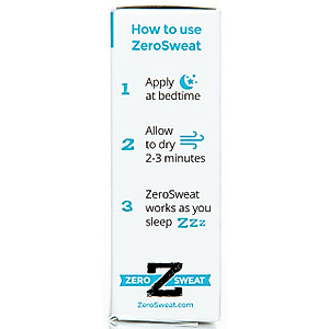 ZeroSweat Antiperspirant Deodorant with Aloe | Clinical Strength Hyperhidrosis Treatment - Reduces Armpit Sweat for Up To 7-days per Use - Protection from Excessive Sweating and Odor for Men and Women