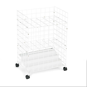 Safco 3088 Wire Roll Files 24 Compartments 21w x 14-1/4d x 31-3/4h White