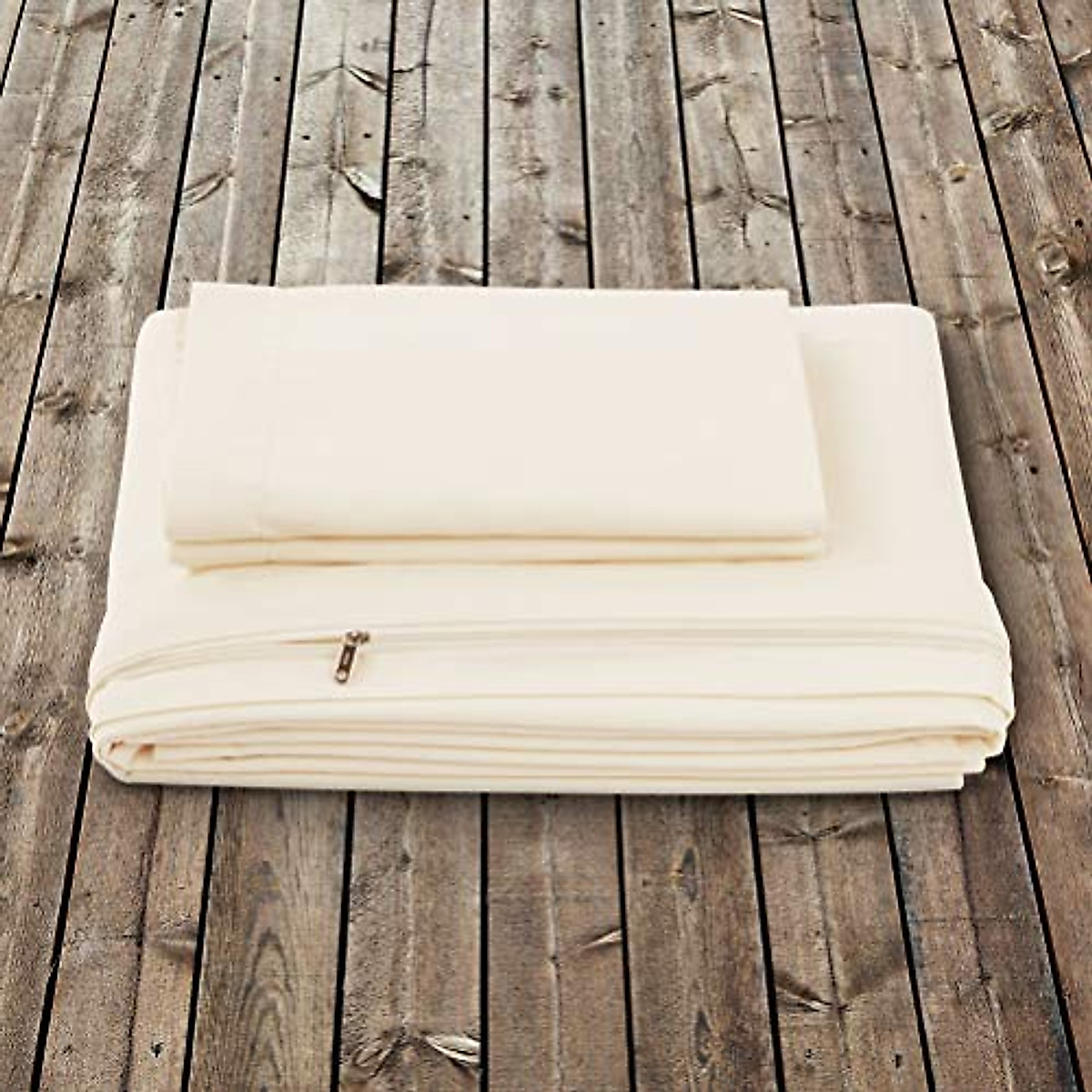 Linen Market Duvet Cover Set, King, Cream, SS-Duvet-King-Cream, King/California King