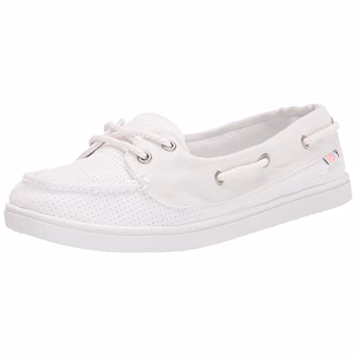Roxy Women's Ahoy Slip On Boat Shoe Sneaker, White, 7