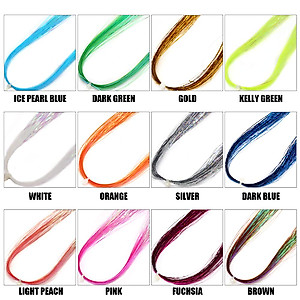 Fly Tying Materials 12 Colors Krystal Flash Ripple Flashabou Flies Fishing Lure Making Supplie