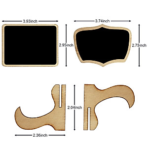 20PCS Mini Chalkboard Signs with 1 Erasable Chalk Marker,Small Chalkboard with Support Easels,Chalkboard Place Cards,Table Numbers,Food Labels for Party Buffet,Weddings,Special Events