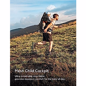 besrey Baby Backpack Carrier, Toddler Hiking Backpack with Safety 3-Height Seat, Adjustable Straps&Waist Belt, Foldable Frame Lightweight Large Capacity Child Carrier for Hiking Black