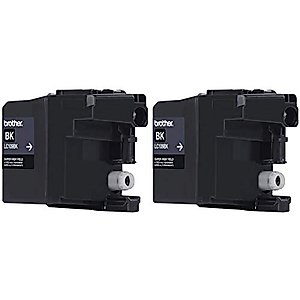 Brother Genuine Ultra High Yield Black Ink Cartridge 2-Pack, LC109BK, Replacement Black Ink, Page Yield Up to 2,400 Pages Each, LC109