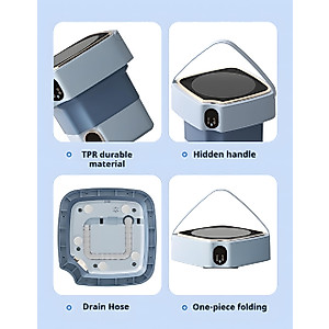 Portable washing machine, 12L folding mini washing machine, deep cleaning underwear, baby clothes and other small clothes, suitable for apartments, dormitories, camping, travel (Purple)