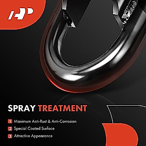 A-Premium Pair (2) Front Tow Hooks Heavy Duty D-Ring with Hardware Compatible with Ford F-150 F150 2009-2021 Pickup, Front Left and Right, Replace# FL3Z17A954C