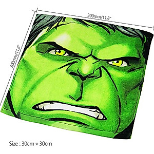 30 X 30cm Unisex One Size Incredible Hulk Cotton Towel Avengers Cartoon Face Cloth Towel