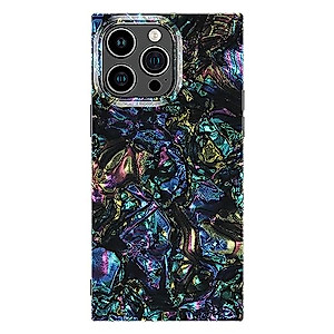 Cocomii Square Case Compatible with iPhone 13 Pro - Slim, Glossy, Opalescent Pearl, Iridescent Glitter, Easy to Hold, Anti-Scratch, Shockproof (Abalone)