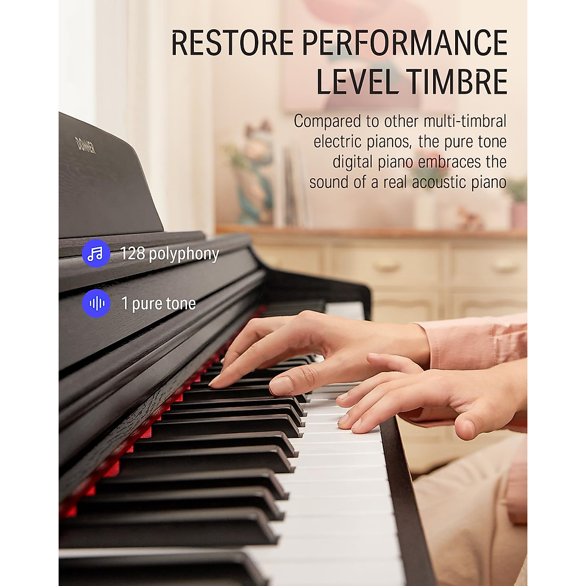 Donner DDP-100 Digital Piano + Donner Duet Piano Bench