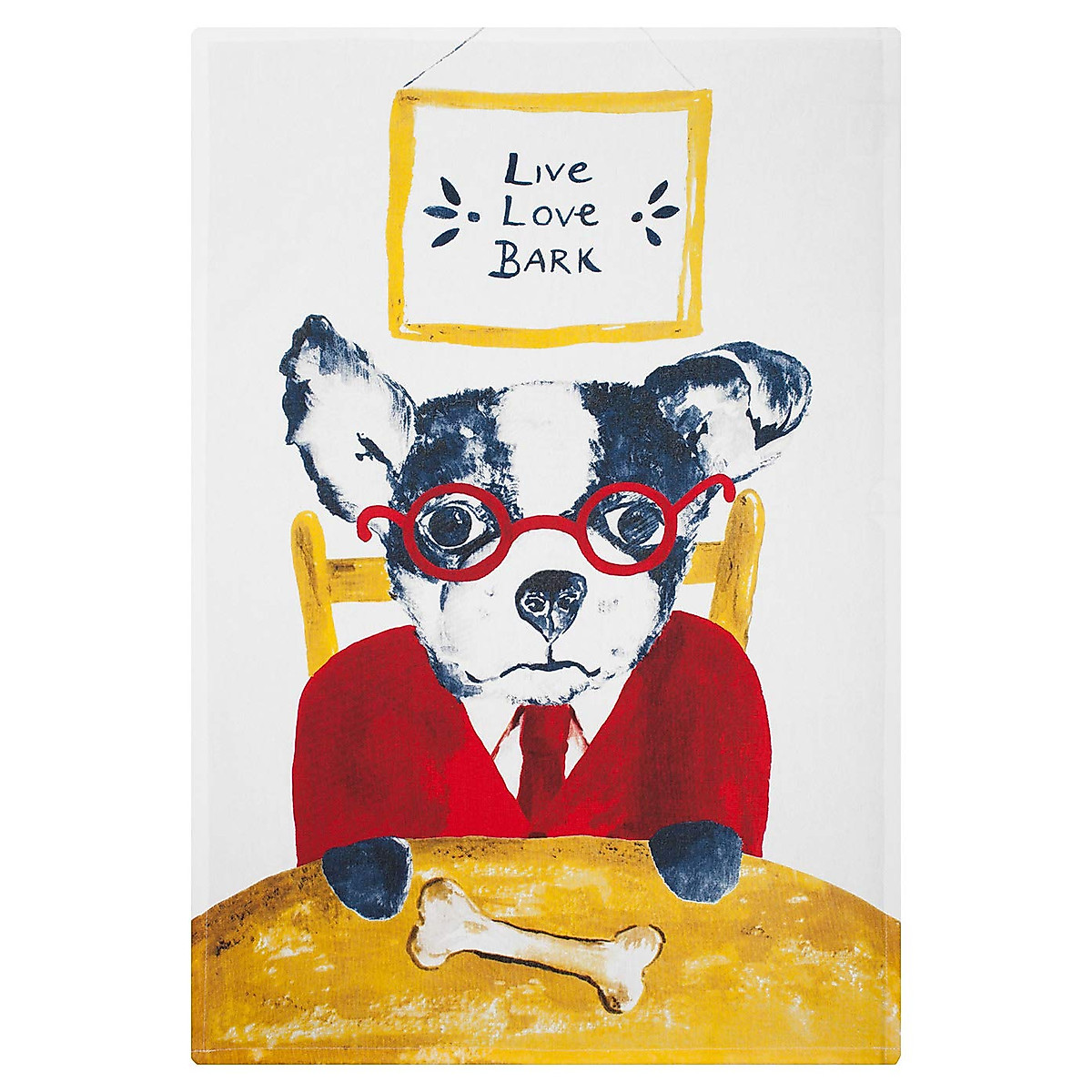 MU Kitchen Staple Designer Print Kitchen Towel, Multiple Designs, Live, Love, Bark