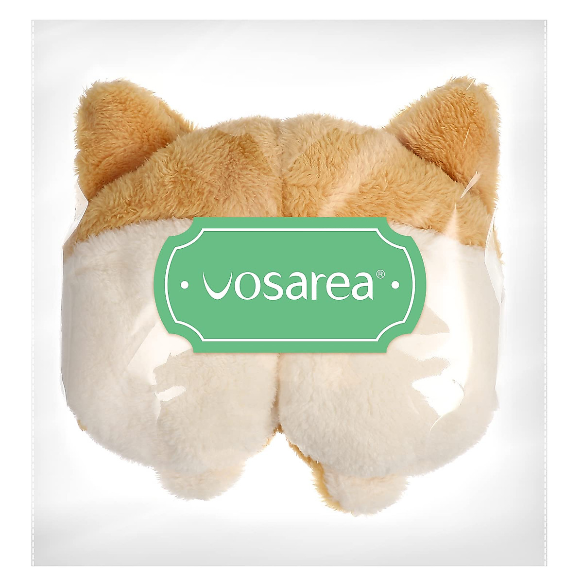 VOSAREA Tissue Box Cover Soft Adorable Corgi Butt Shaped Creative Storage Bag Hanging Pouch Tissue Box Wrapper Paper Organizer Dispenser for Car Home Bathroom Vanity Countertop Tabletop