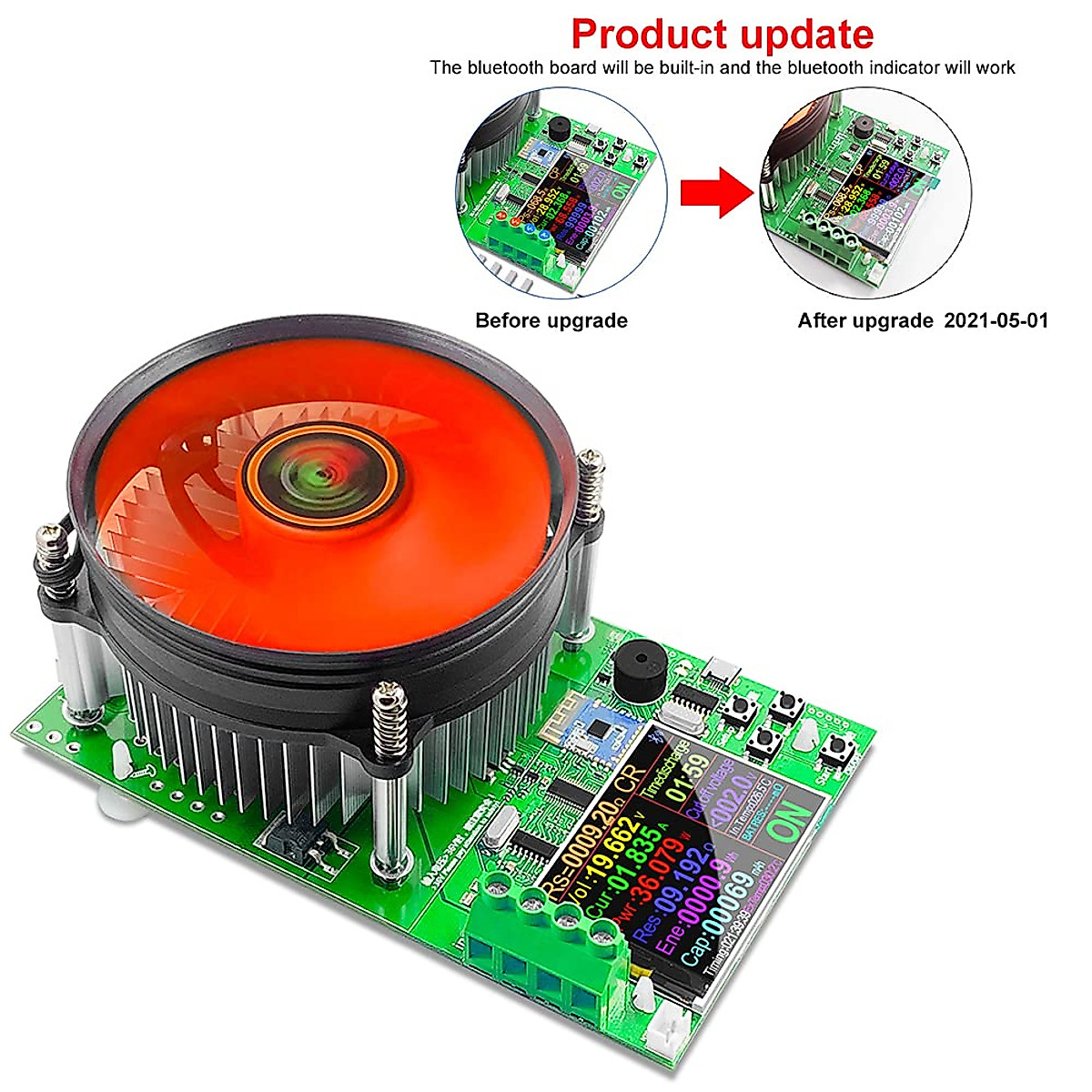 150W 4-Wire Electronic Load Tester 2.4 inch DC Tester APP Electronic Adjustment Constant Load Lithium Battery Capacity Monitor Discharge Charge Power Meter Supply Checker