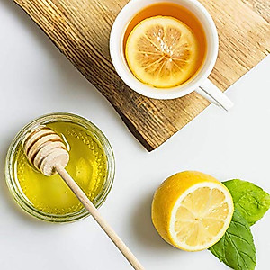 3 Inch Mini Wooden Honey Dipper Sticks for Honey Jar | 25 Pieces of Premium Quality Honey Spoons for Honey Pot | Great Gift for Wedding Favors and Tea Party Favors | Charcuterie Accessories