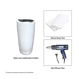 PYD Life Sublimation Blanks Tumbler White 20 OZ Stainless Steel Coffee Travel Tumbler Cups with Lid Sublimation Mugs Cups for Heat Transfer 4 Pack