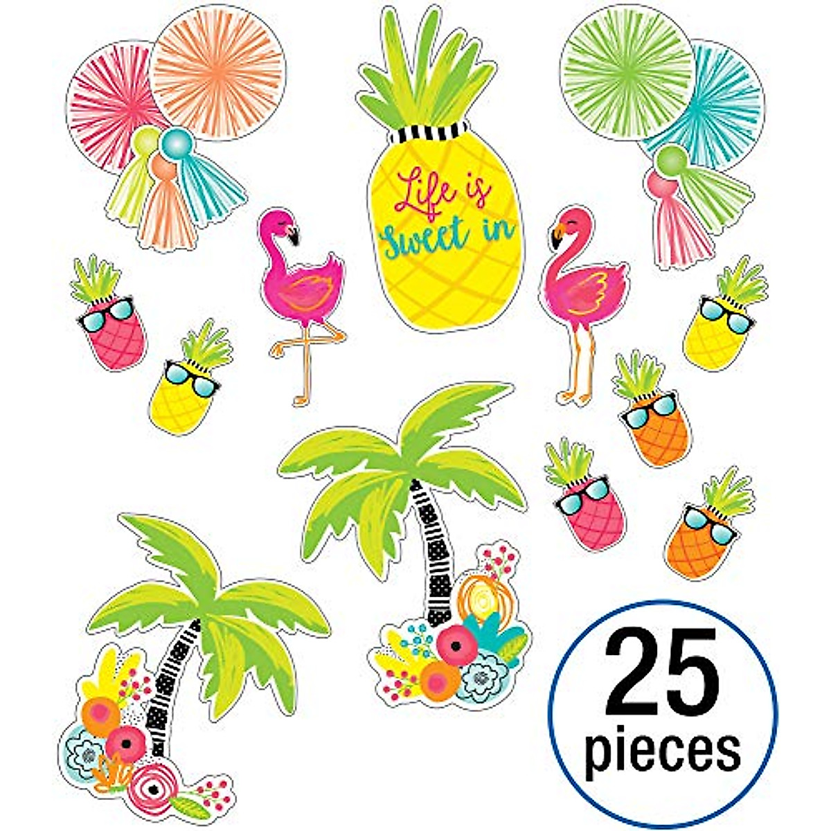 Schoolgirl Style - Simply Stylish Tropical | Life Is Sweet Bulletin Board Set, 25 Pieces
