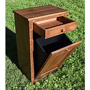 ZUMAHA Trash can | Rustic Special Walnut | Kitchen Trash can Cabinet