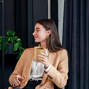 SIUQ 400 Pack 8 oz Kraft Paper Cups, Unbleached Disposable Paper Coffee Cups, Thickened Hot/Cold Beverage Drinking Cup for Party, Home, Cafes, Bistros, Businesses (Brown)